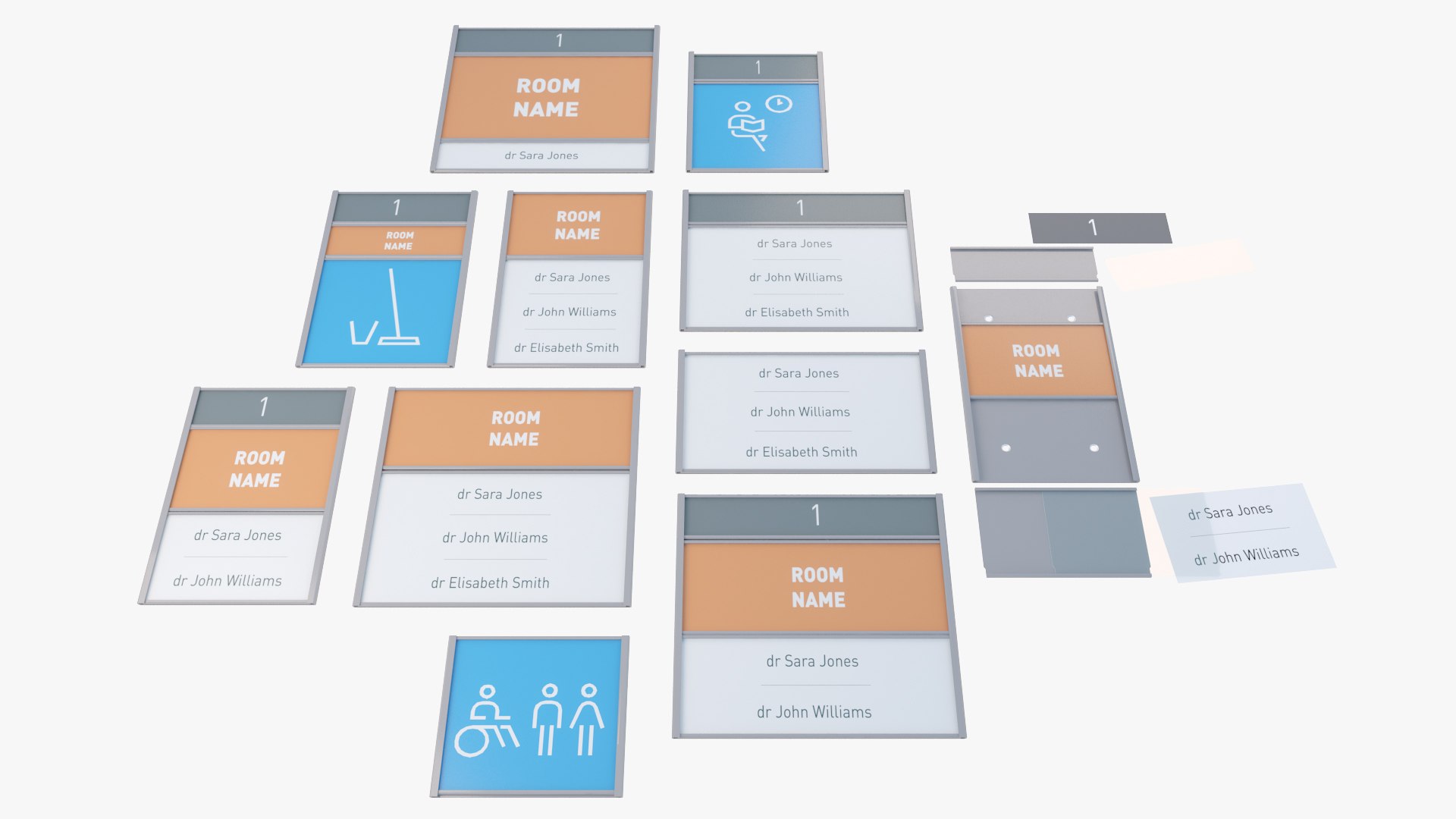 Wayfinding System Door Labels 3D Model - TurboSquid 2167098