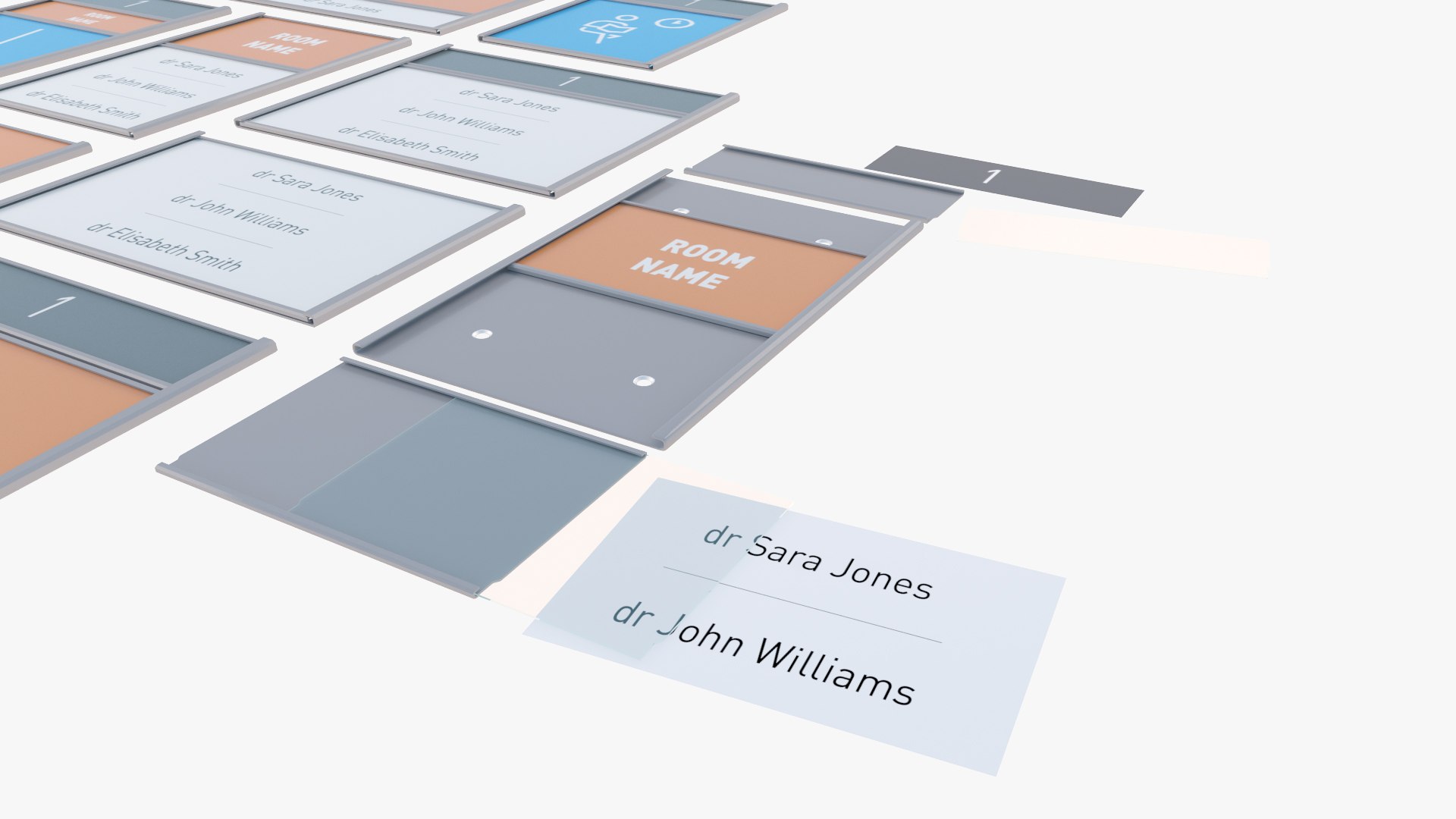 Wayfinding System Door Labels 3D Model - TurboSquid 2167098