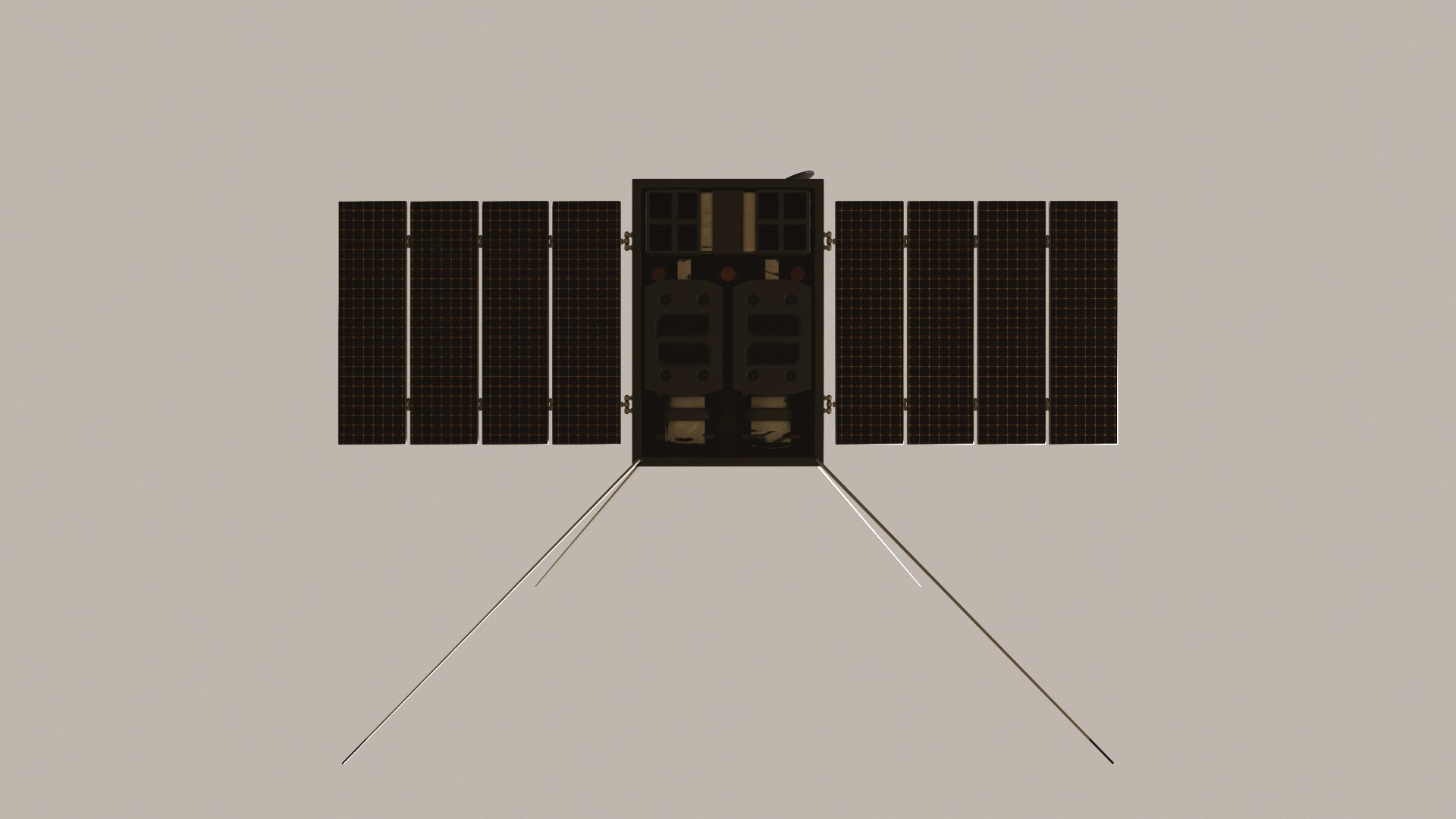3D Cube Satellite model - TurboSquid 1916374