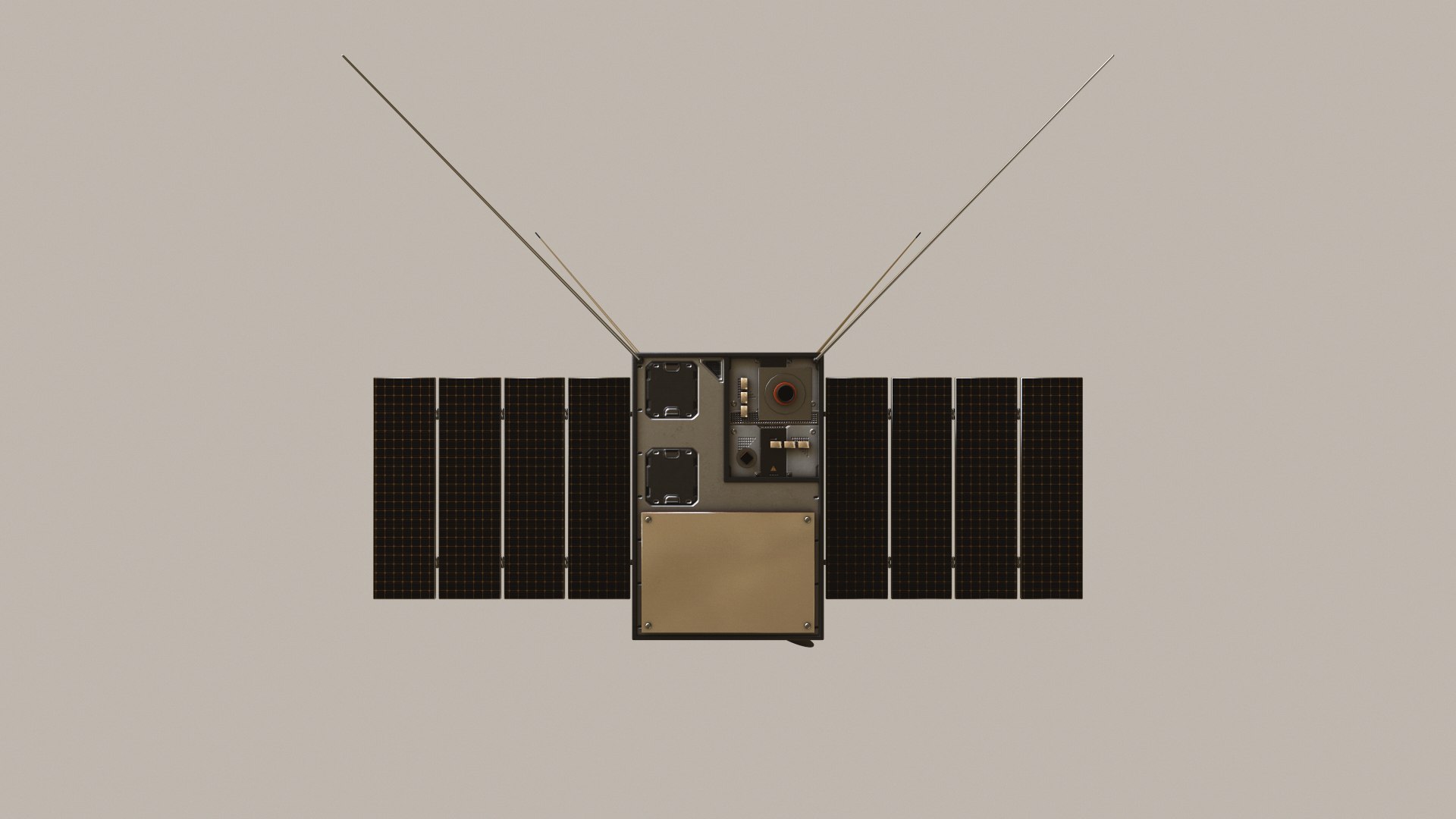 3D Cube Satellite model - TurboSquid 1916374