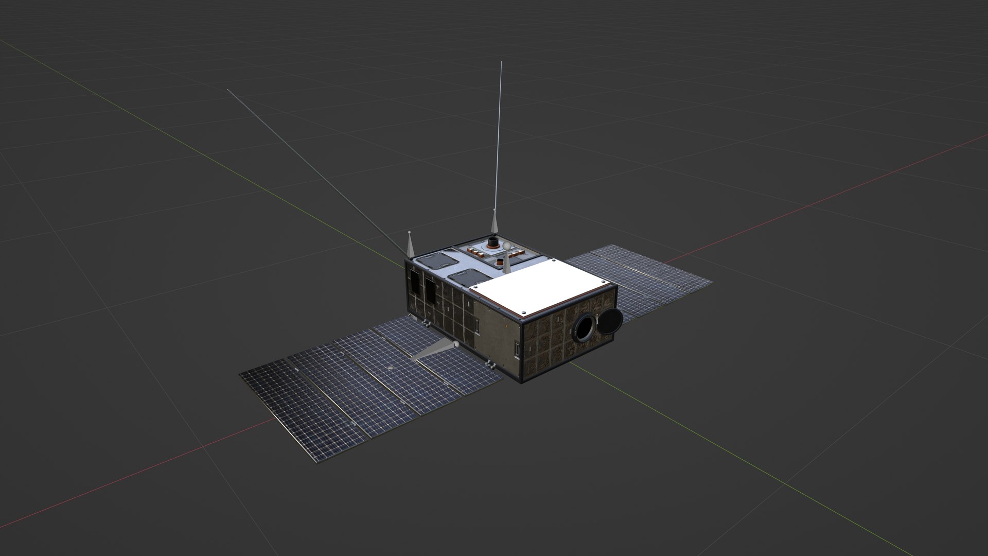3D Cube Satellite model - TurboSquid 1916374