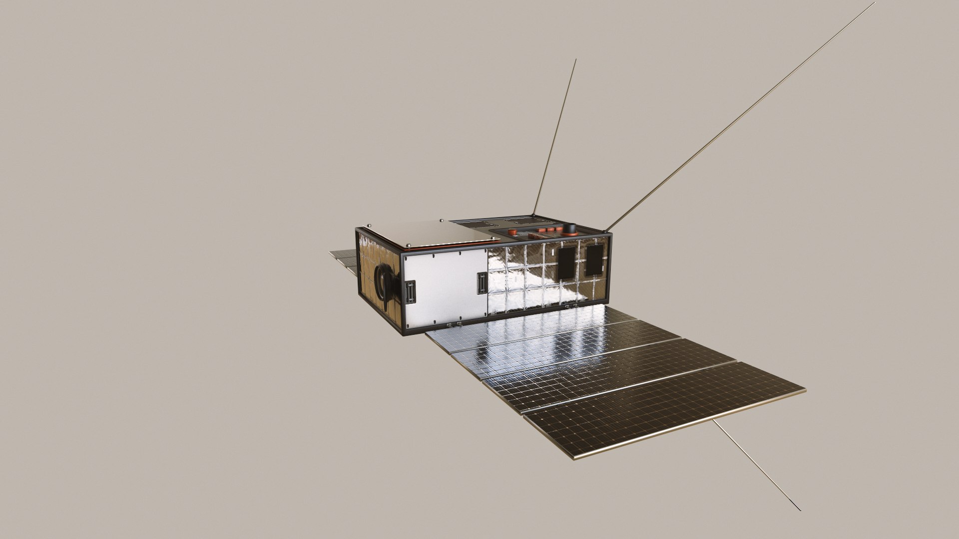 3D Cube Satellite model - TurboSquid 1916374