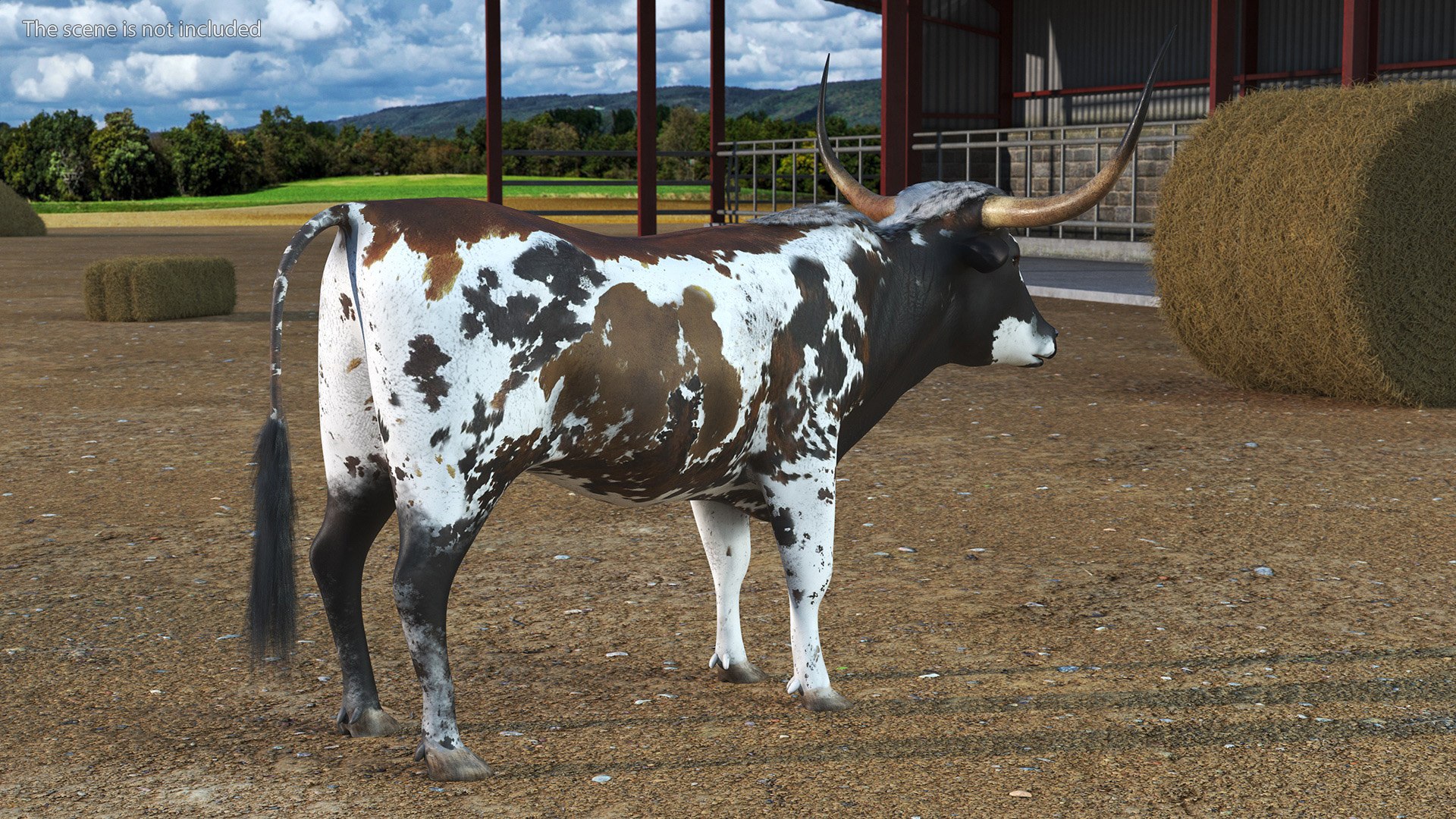 3D Texas Longhorn Mottled Brown Rigged For Cinema 4D Model - TurboSquid ...
