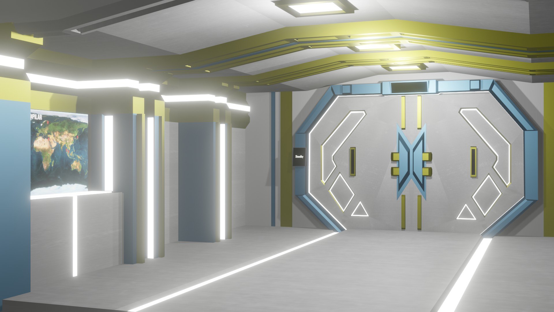 3D Space Room With Portal Gate Model - TurboSquid 2112714