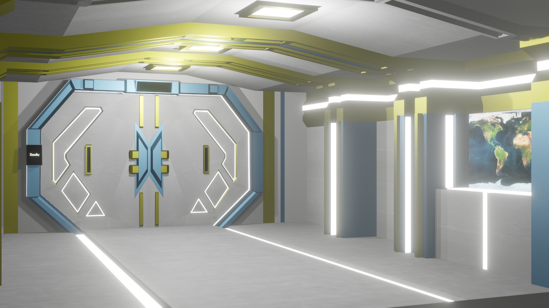 3D Space Room With Portal Gate Model - TurboSquid 2112714
