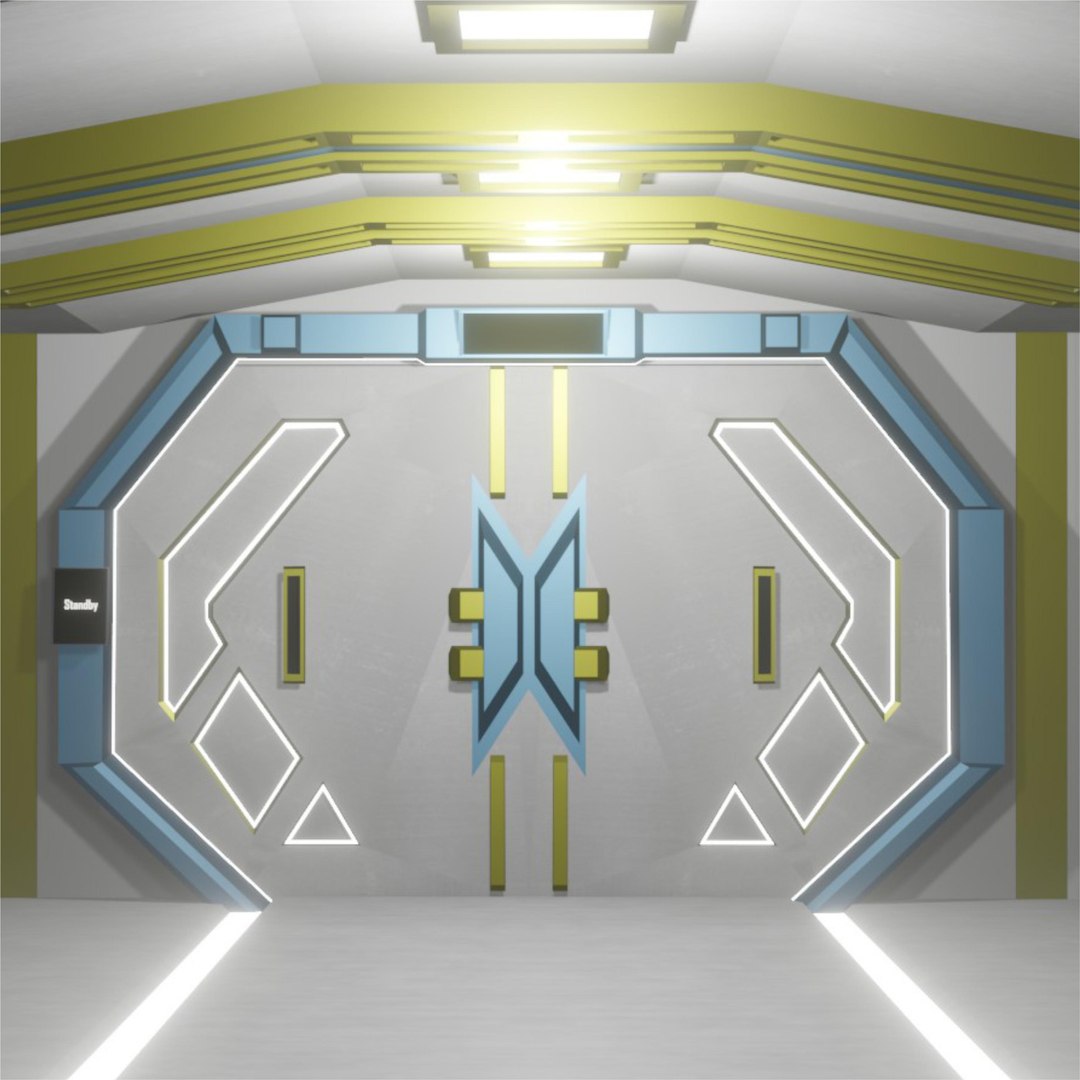 3D Space Room With Portal Gate model - TurboSquid 2112714