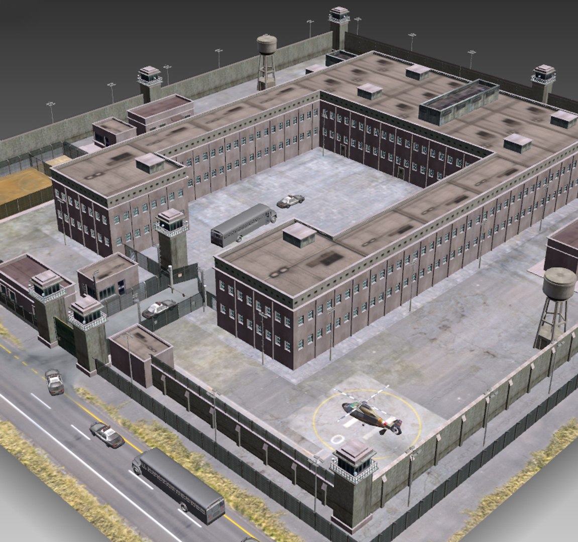 prison jail 3d model