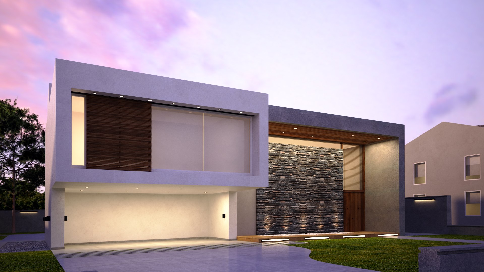 3d Residence House Garden Model