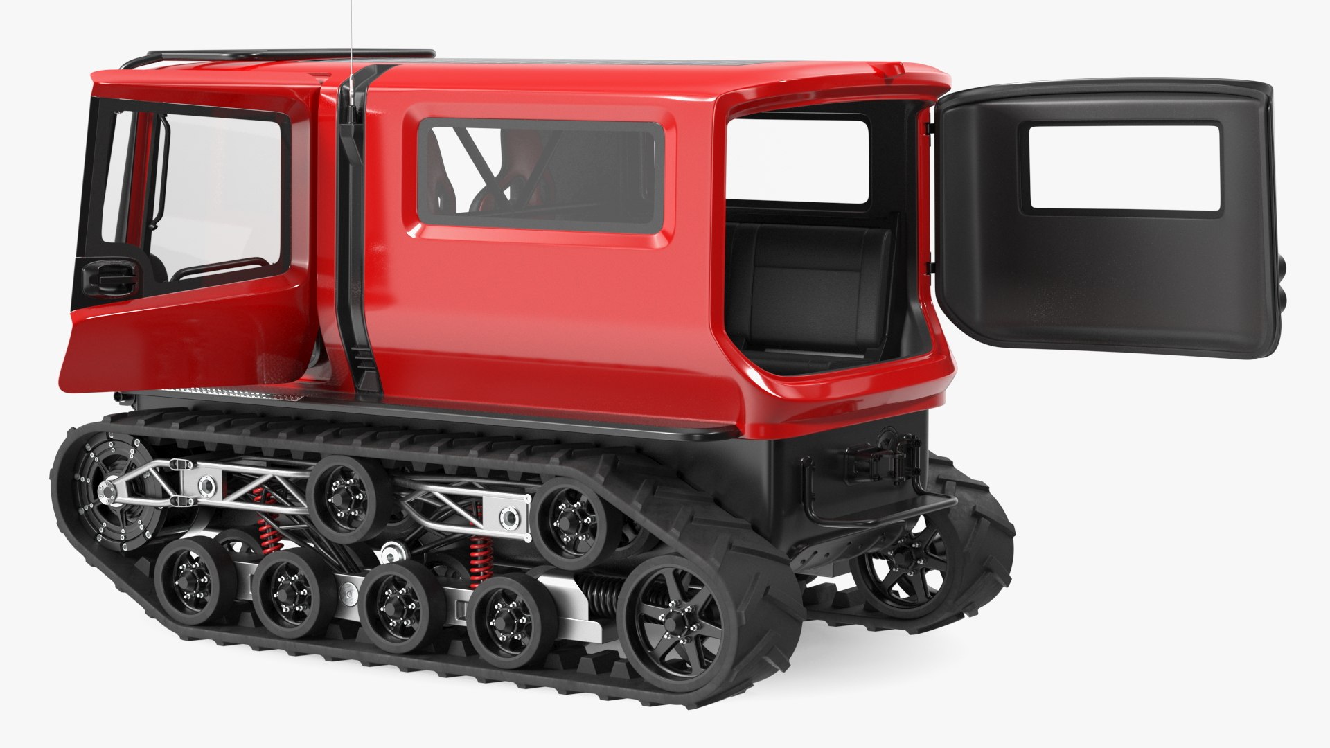 3D Antarctica Exploration Vehicle Red Rigged Model - TurboSquid 2131568