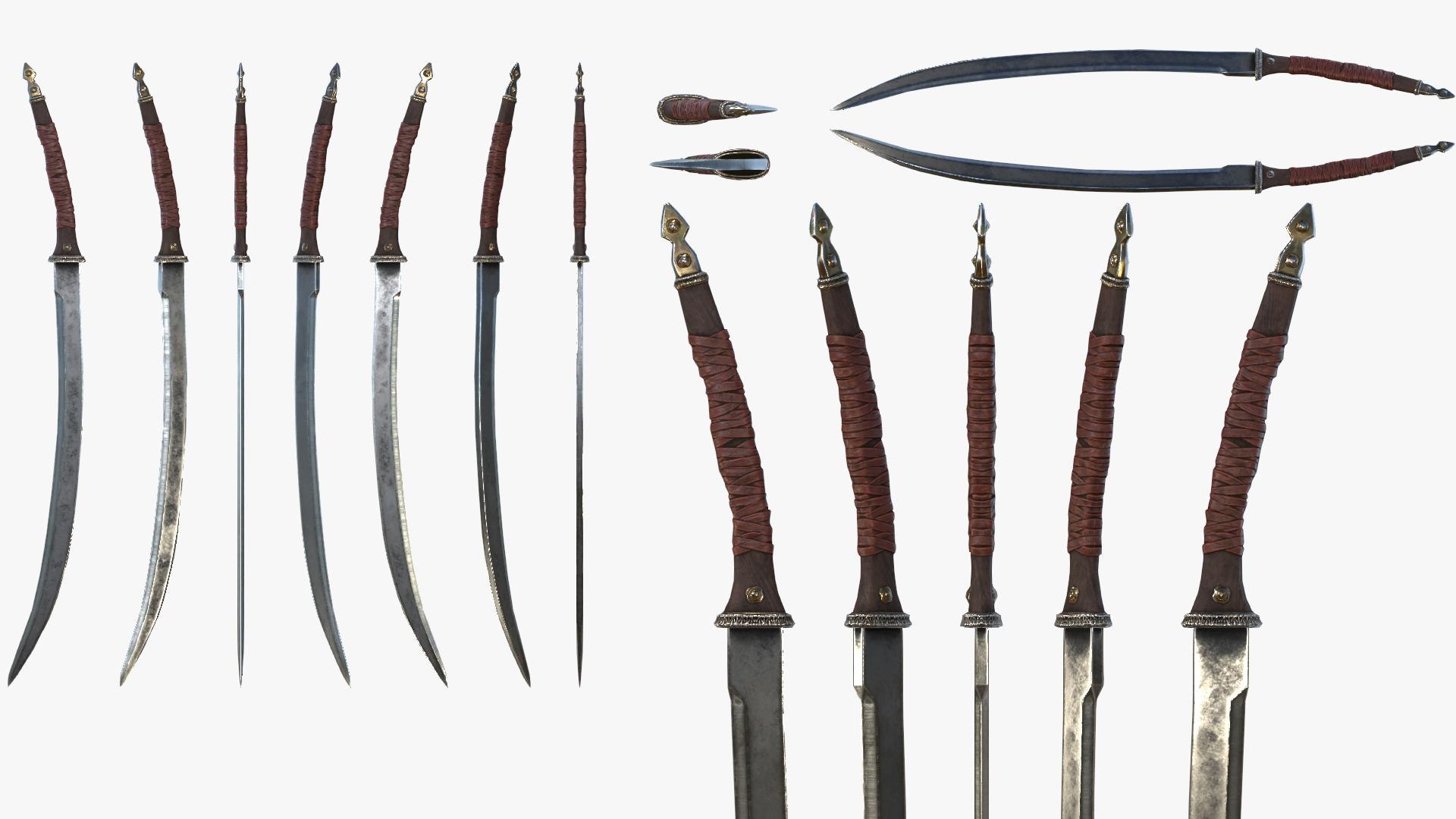 Fantasy Sword RPG Thracian Rhomphaia Dacian Falx Curved Blade Sword ...