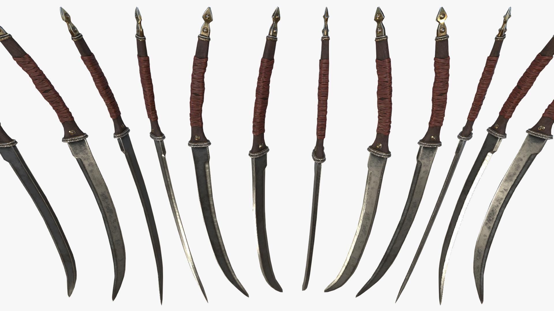 Fantasy Sword RPG Thracian Rhomphaia Dacian Falx Curved Blade Sword ...