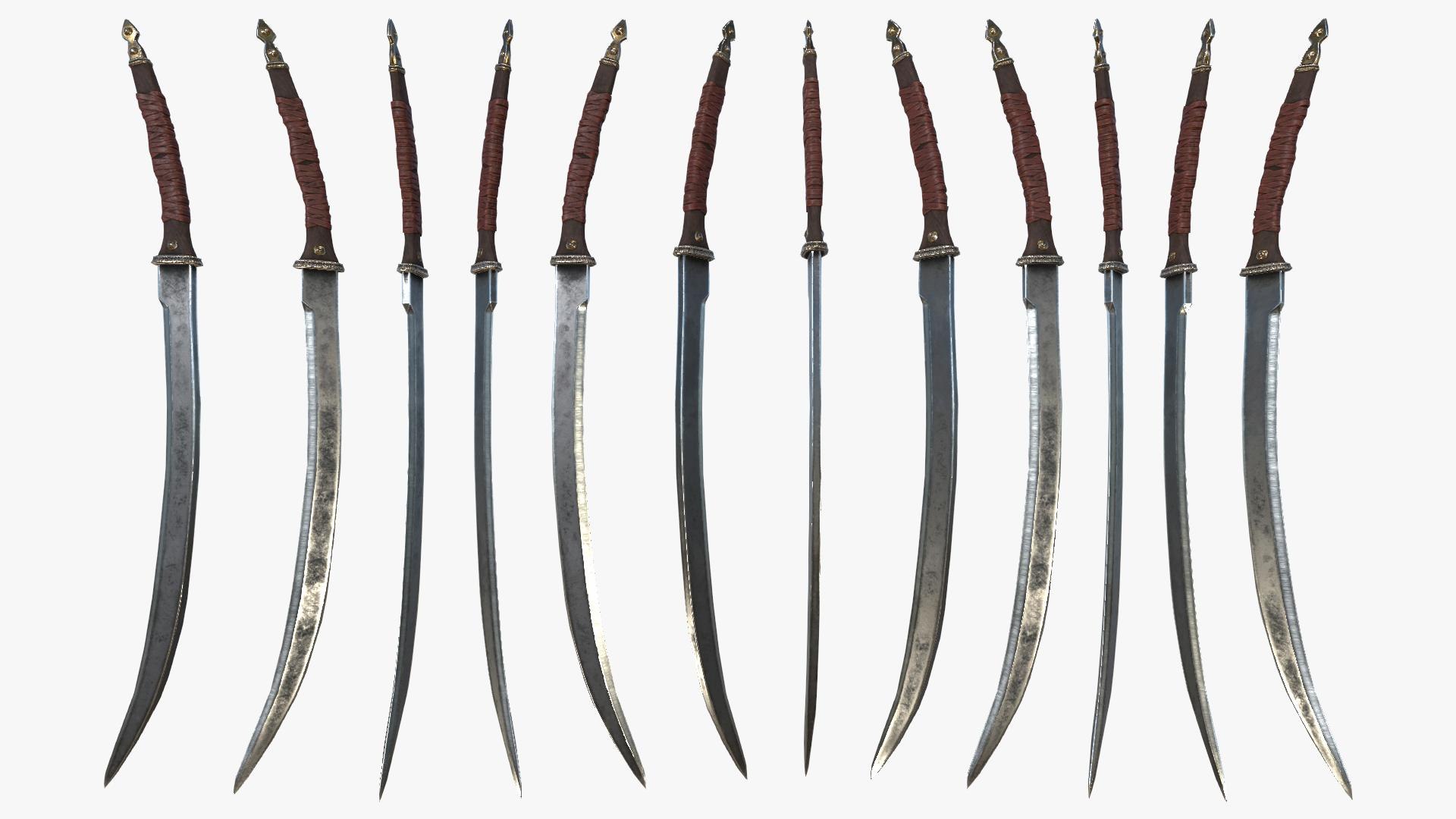 Fantasy Sword RPG Thracian Rhomphaia Dacian Falx Curved Blade Sword ...