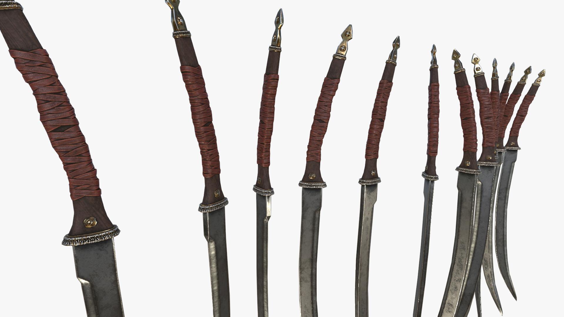 Fantasy Sword RPG Thracian Rhomphaia Dacian Falx Curved Blade Sword ...