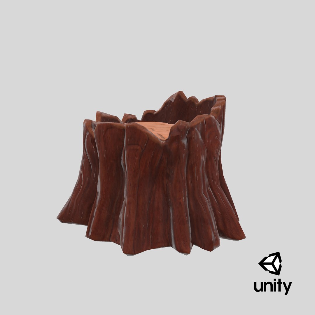 3D Stump in Hand-Paint Style model - TurboSquid 2012421