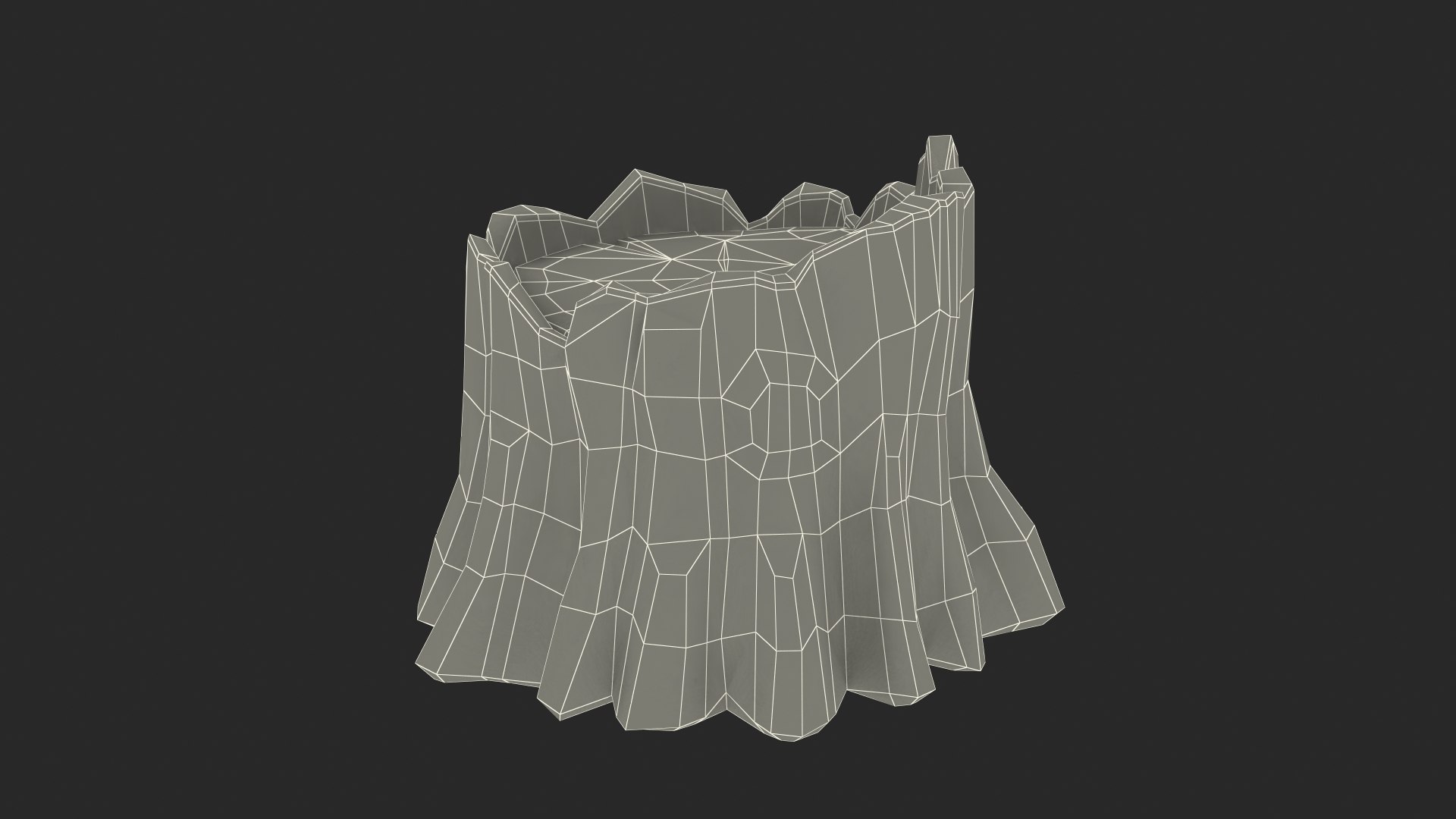 3D Stump in Hand-Paint Style model - TurboSquid 2012421
