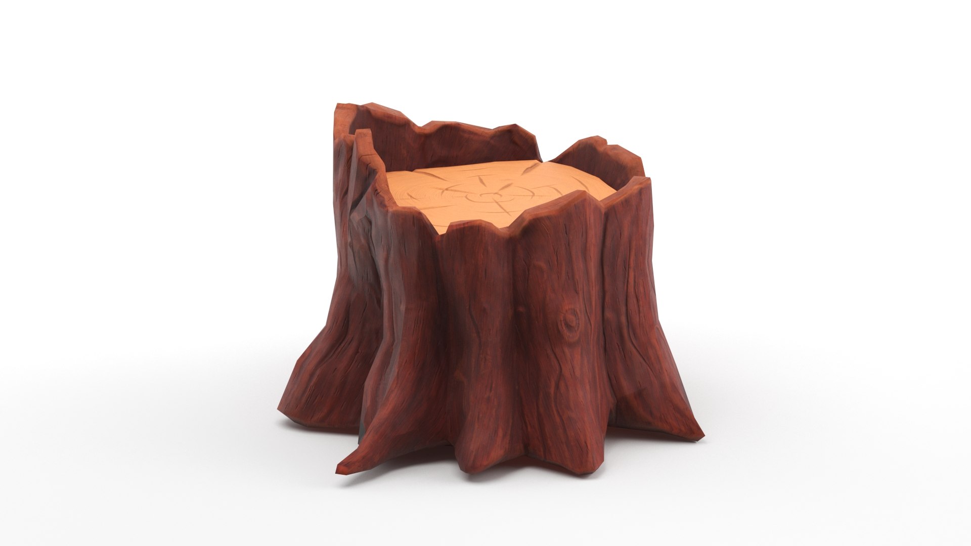 3D Stump in Hand-Paint Style model - TurboSquid 2012421
