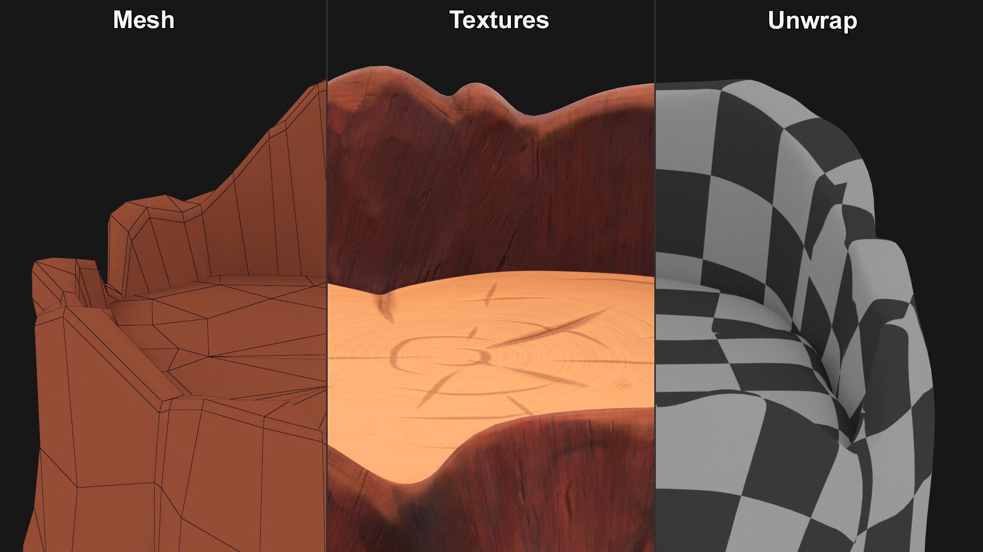 3D Stump in Hand-Paint Style model - TurboSquid 2012421