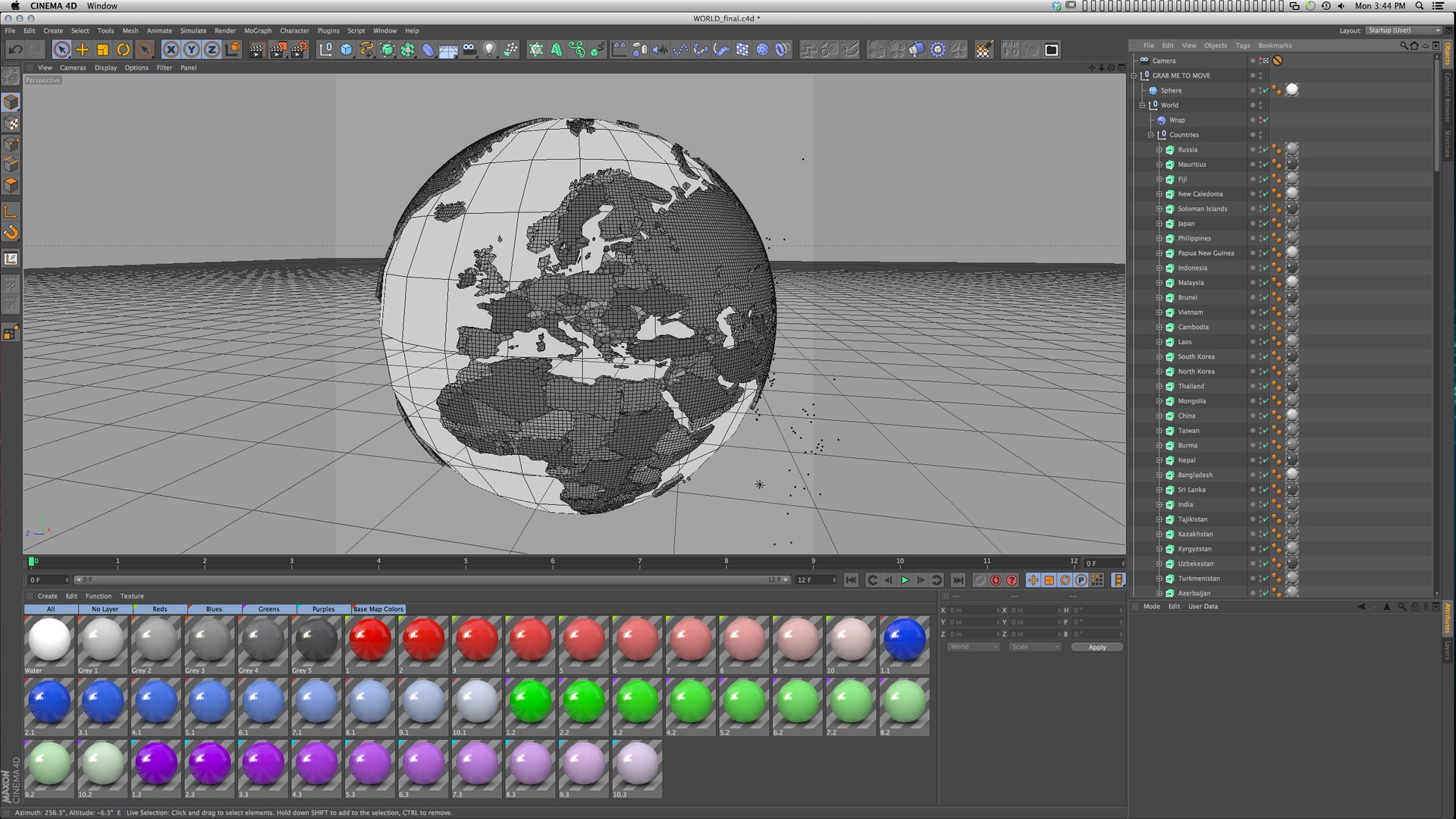 3d model earth countries