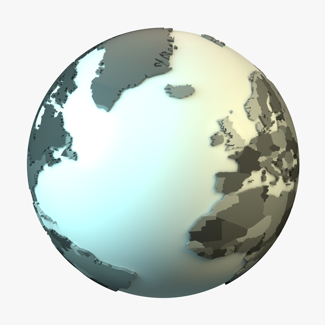 3d model earth countries