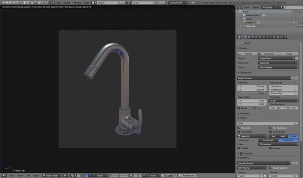 3d water tap 3 model