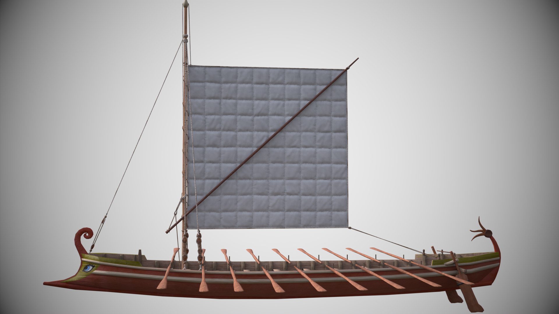 3D Imperial Roman Warship 100 AD - TurboSquid 2272374