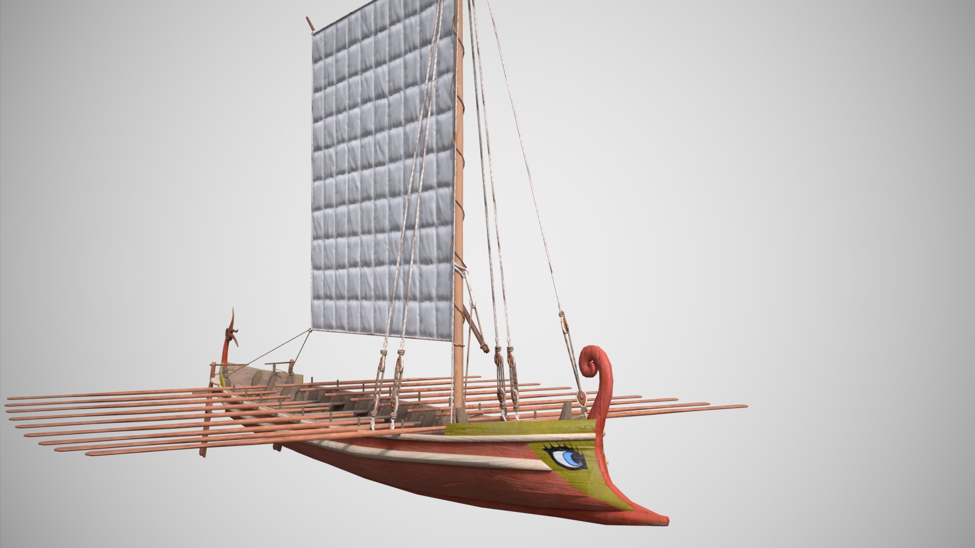 3D Imperial Roman Warship 100 AD - TurboSquid 2272374