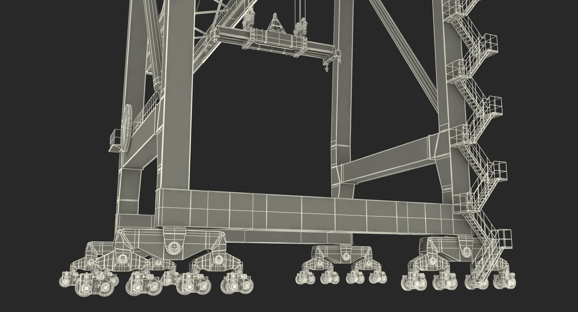 3d quayside container crane model