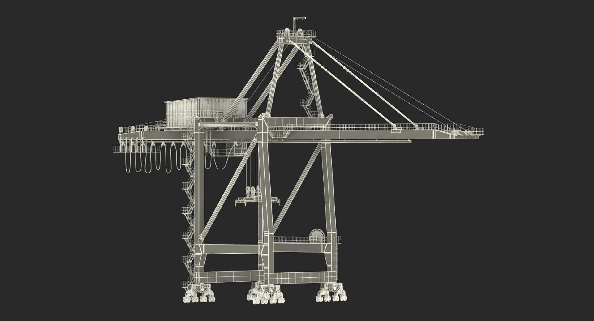 3d Quayside Container Crane Model