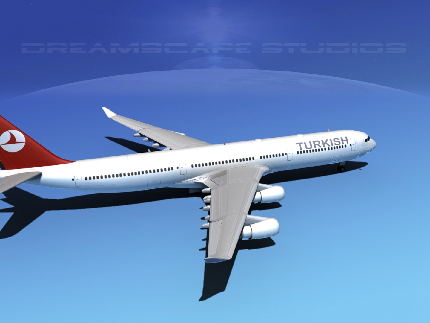 3d Airline A340-600 Airbus A340 Model
