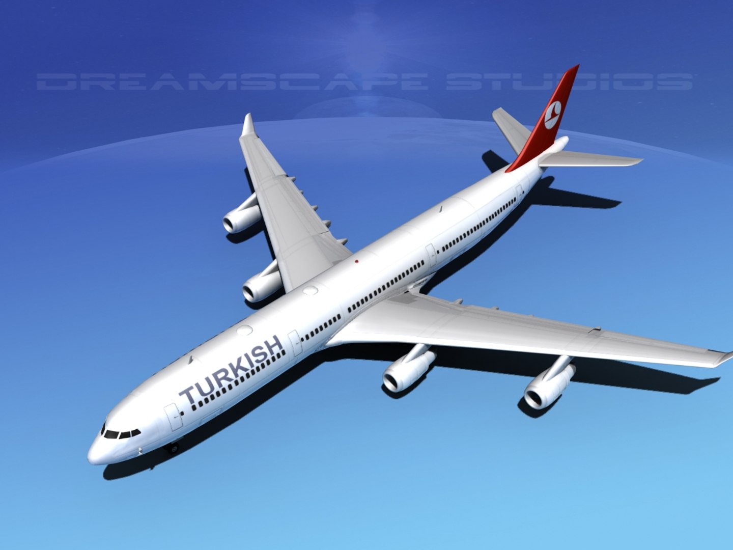 3d Airline A340-600 Airbus A340 Model