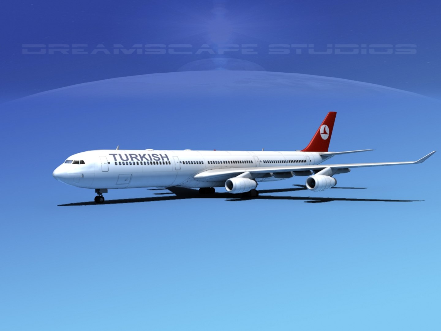 3d Airline A340-600 Airbus A340 Model