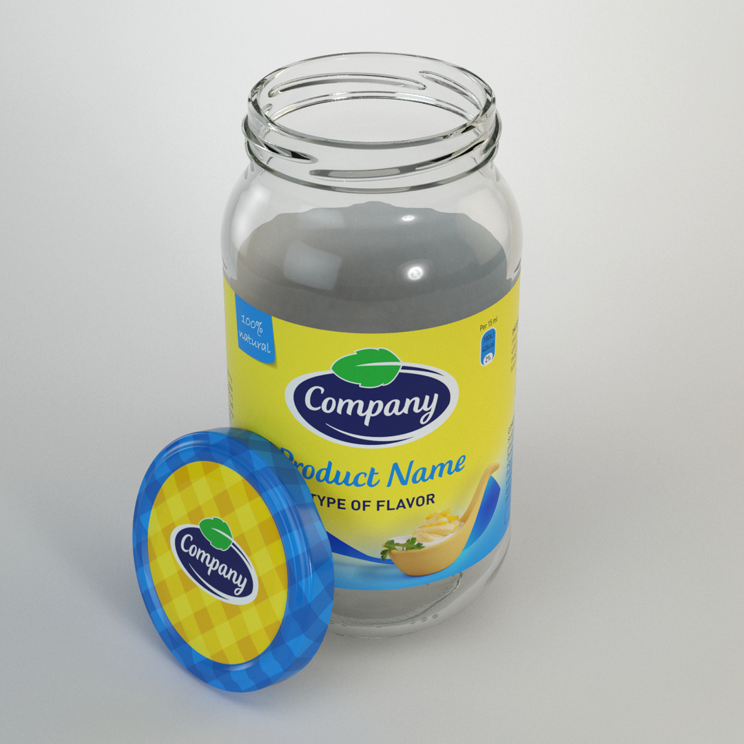 3d Packaging Jar Model