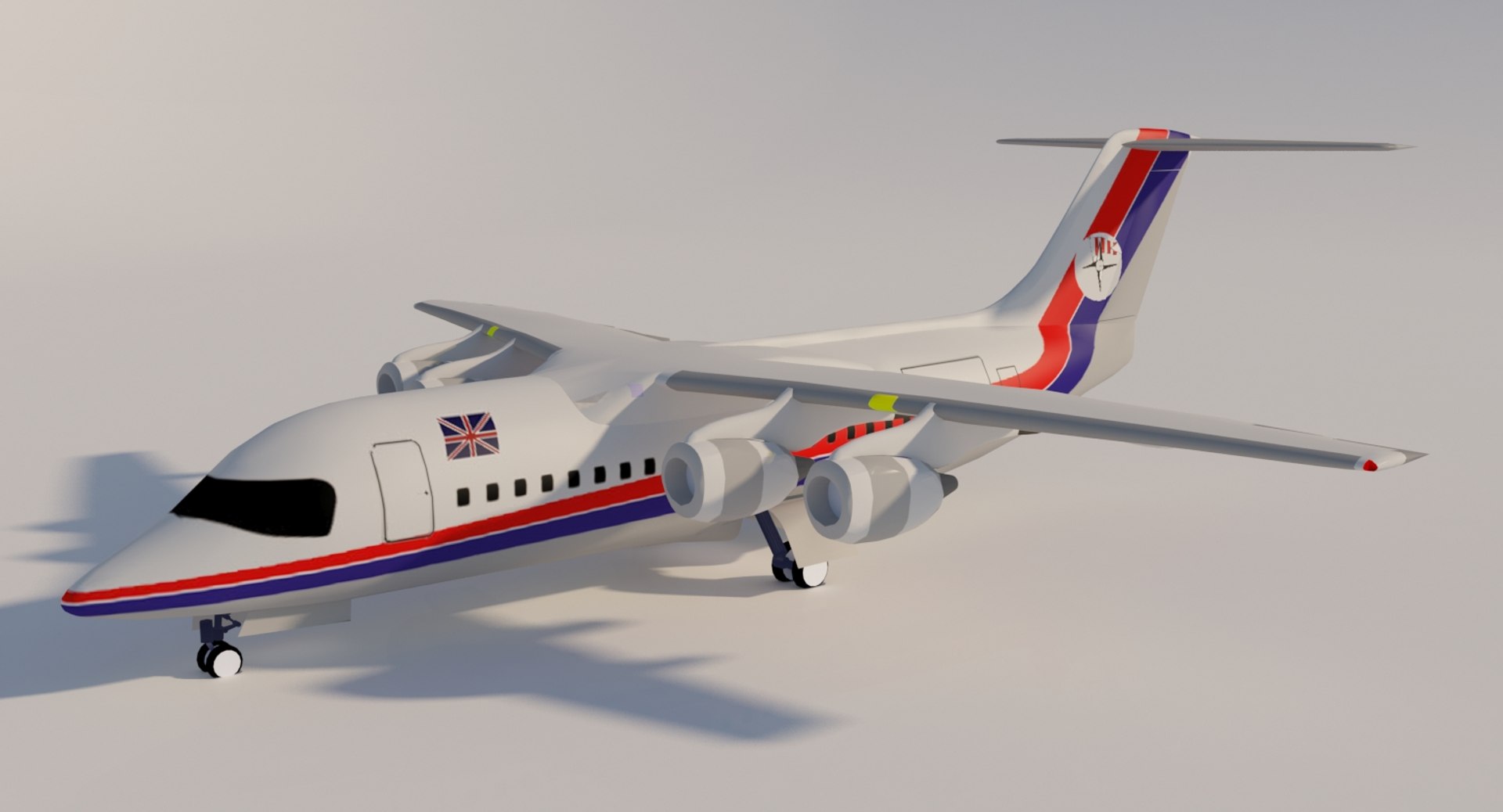 3d British Aerospace 146 Bae Model