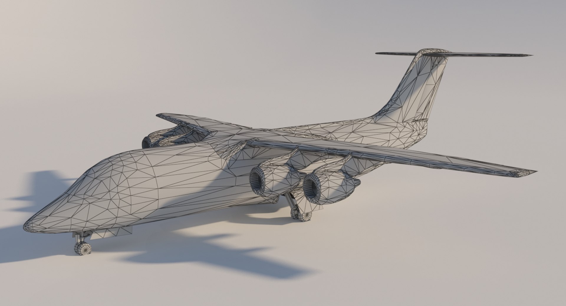 3d British Aerospace 146 Bae Model