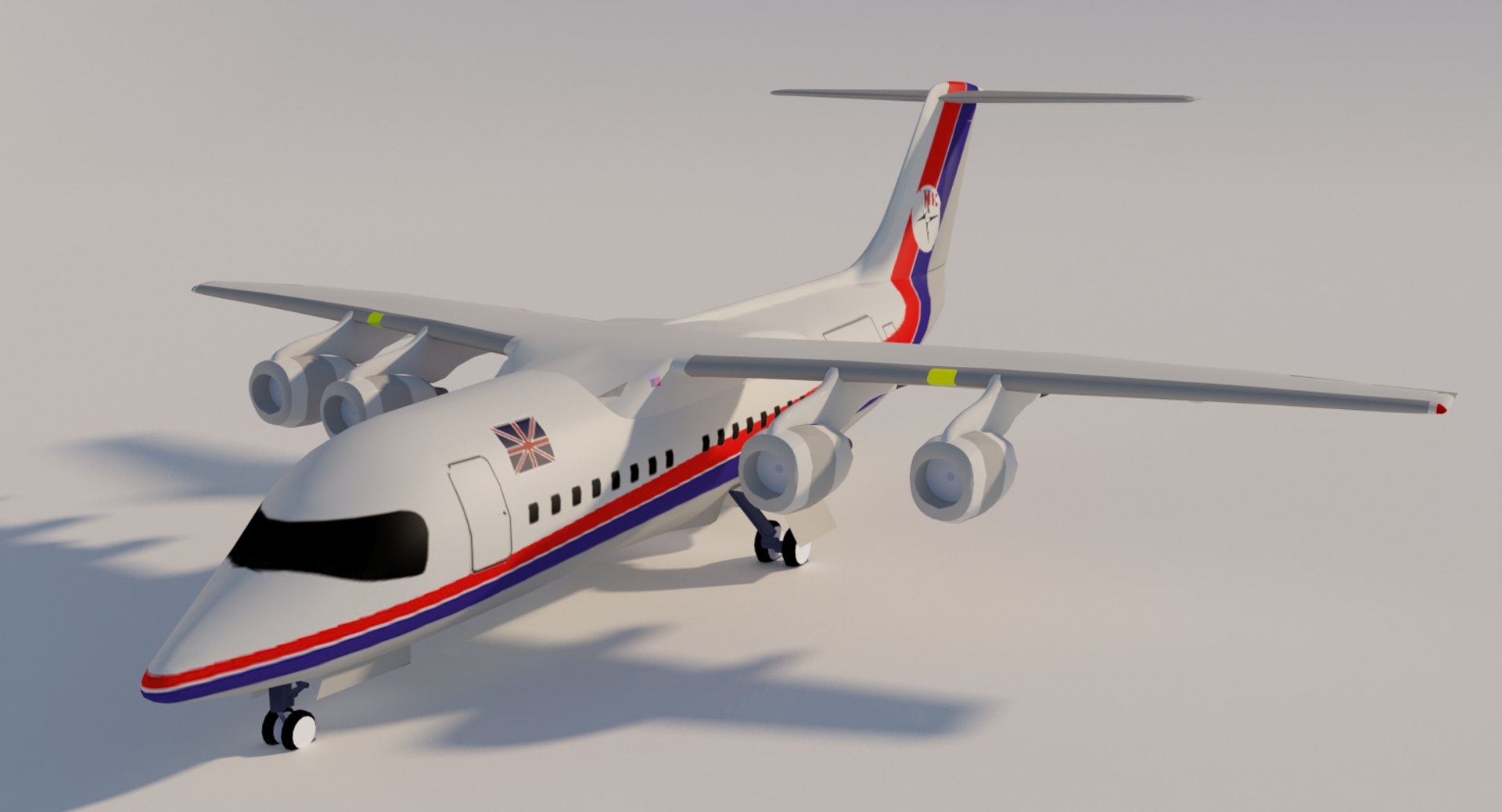 3d British Aerospace 146 Bae Model