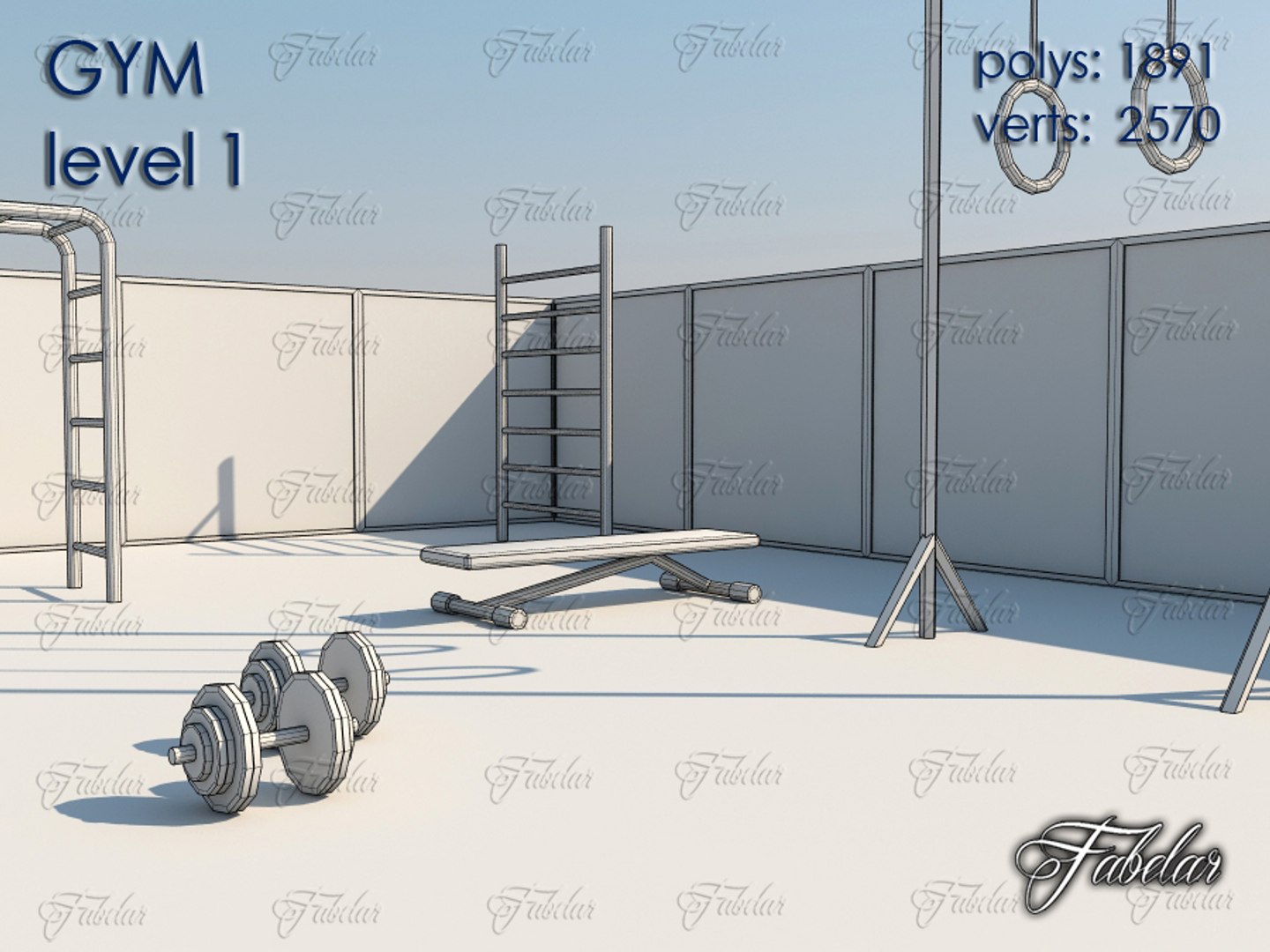 3d Gym Level 1 Model
