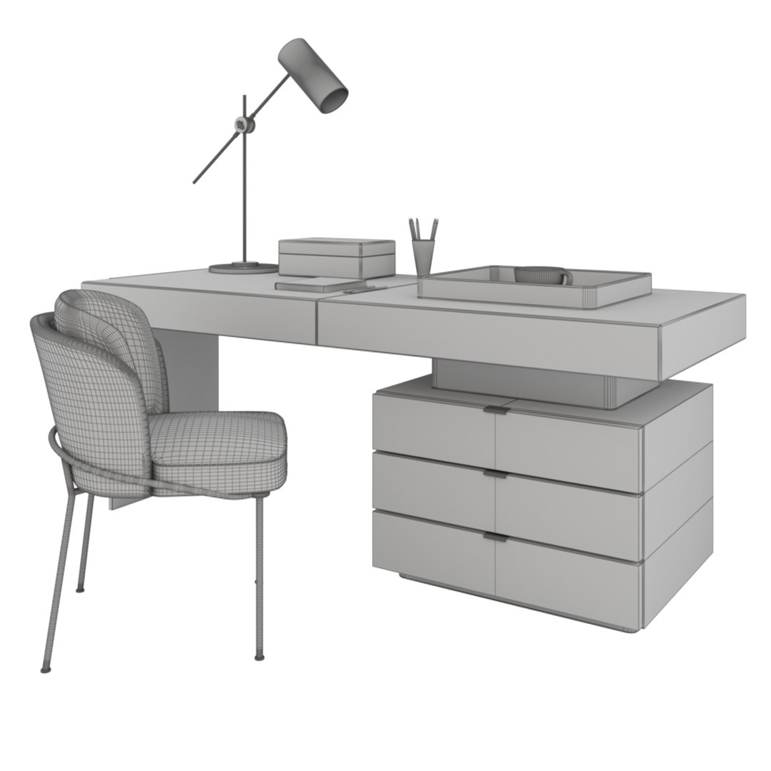 Minotti Carson Desk Model - TurboSquid 1507284