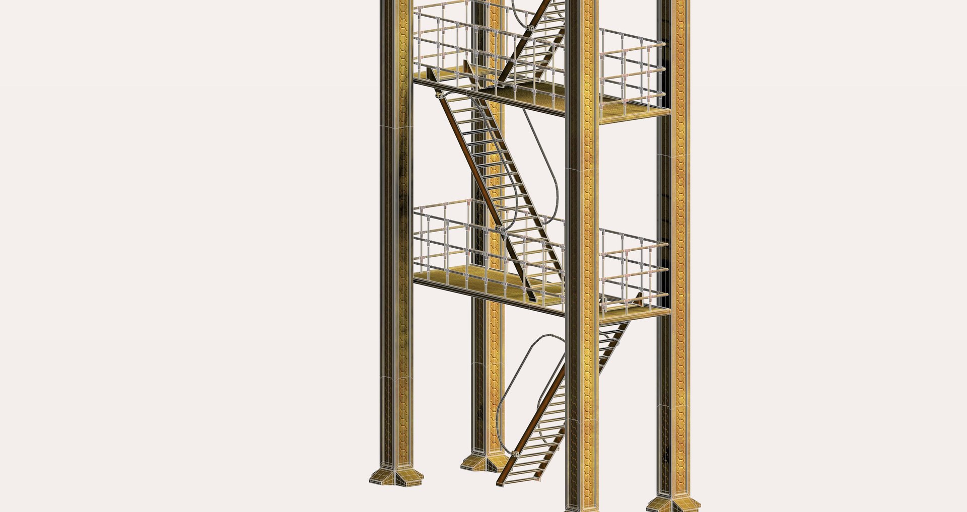 3D Multi-floor Industrial Type High Platform - TurboSquid 2069371
