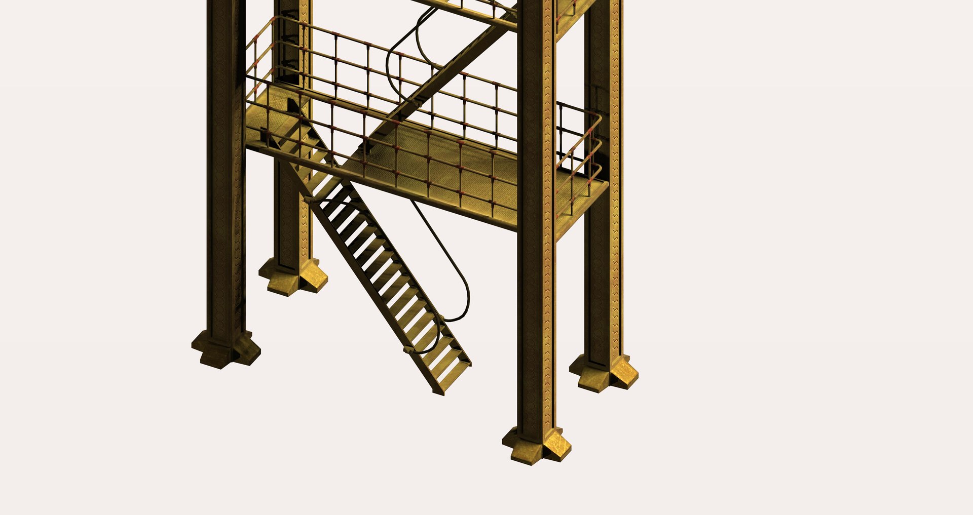 3D Multi-floor Industrial Type High Platform - TurboSquid 2069371