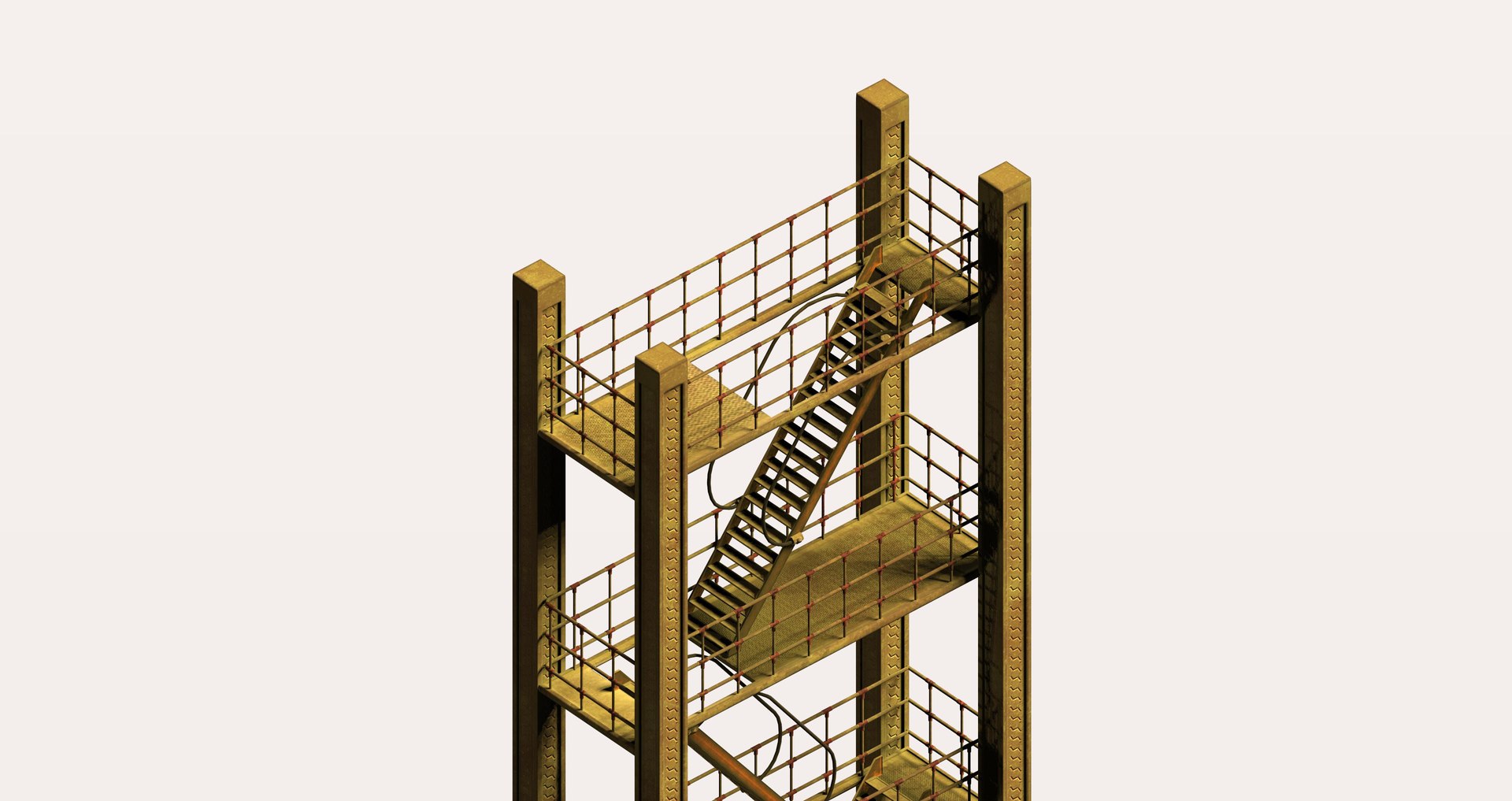 3D Multi-floor Industrial Type High Platform - TurboSquid 2069371