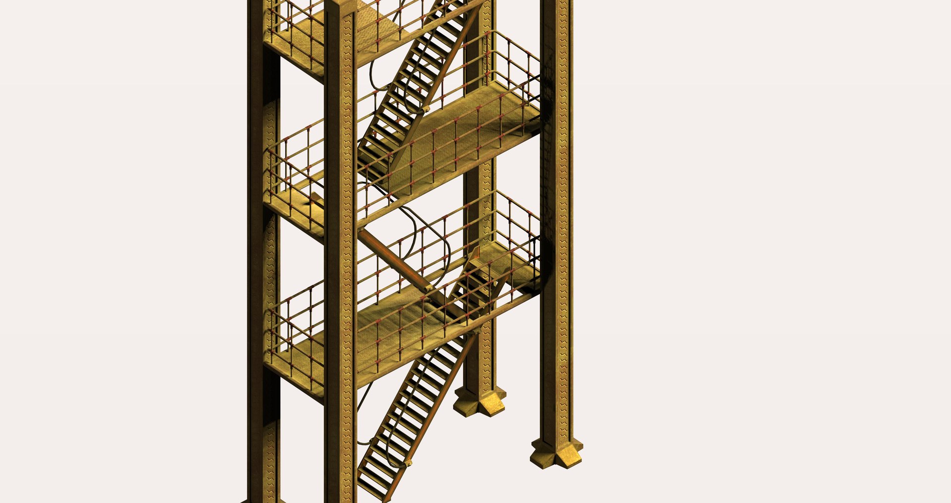 3D Multi-floor Industrial Type High Platform - TurboSquid 2069371
