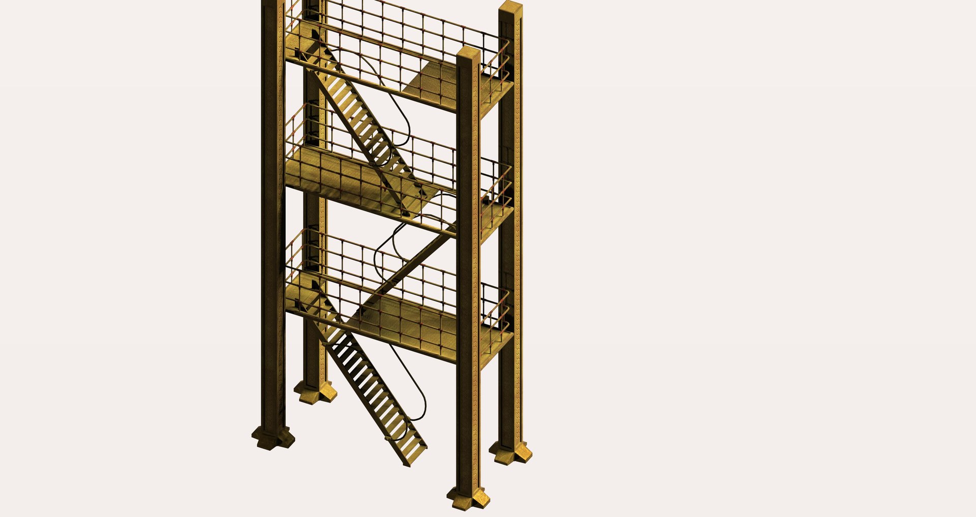 3D Multi-floor Industrial Type High Platform - TurboSquid 2069371