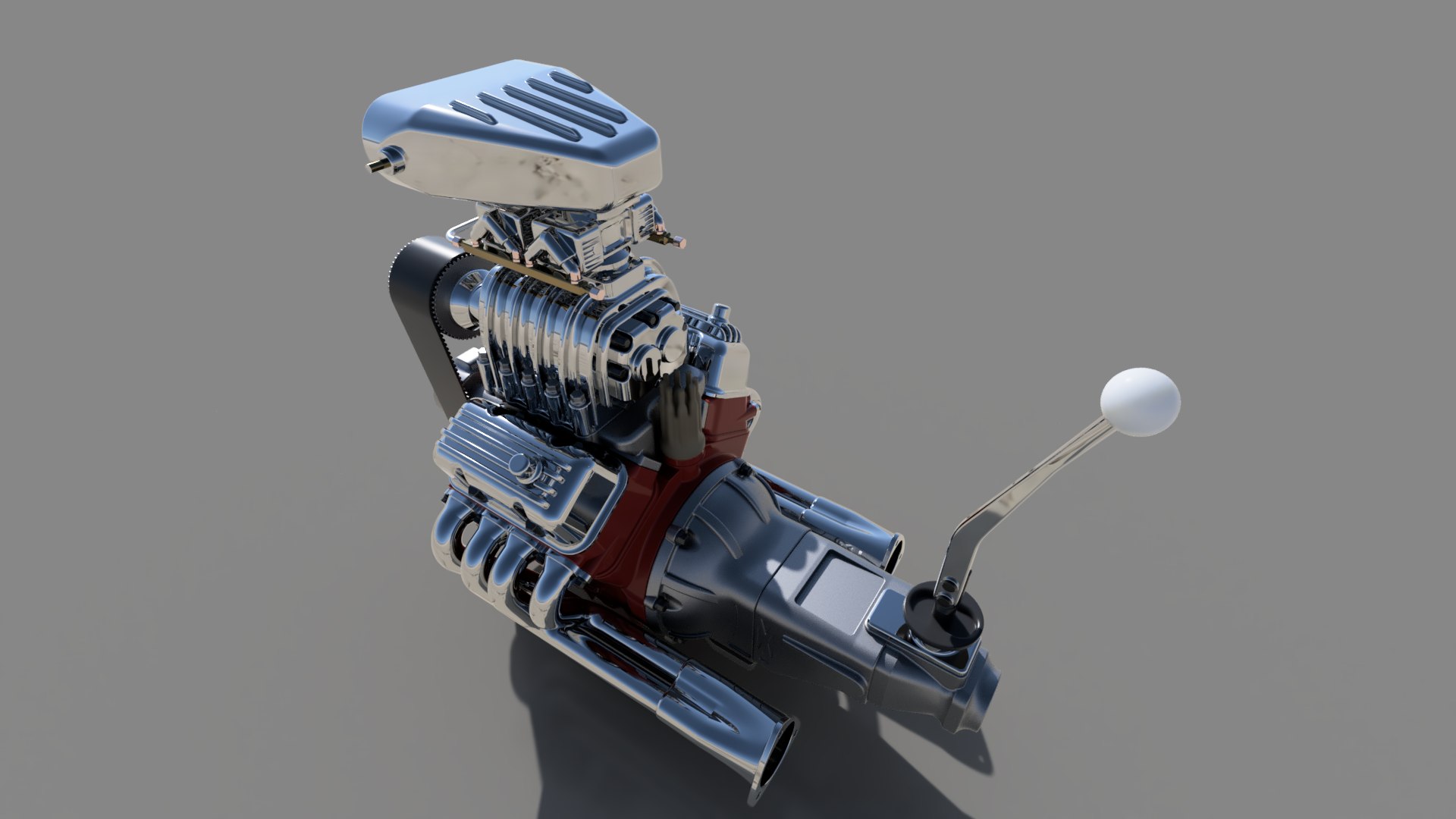 3D Model Cartoon V8 HotRod Highpoly - TurboSquid 1991361