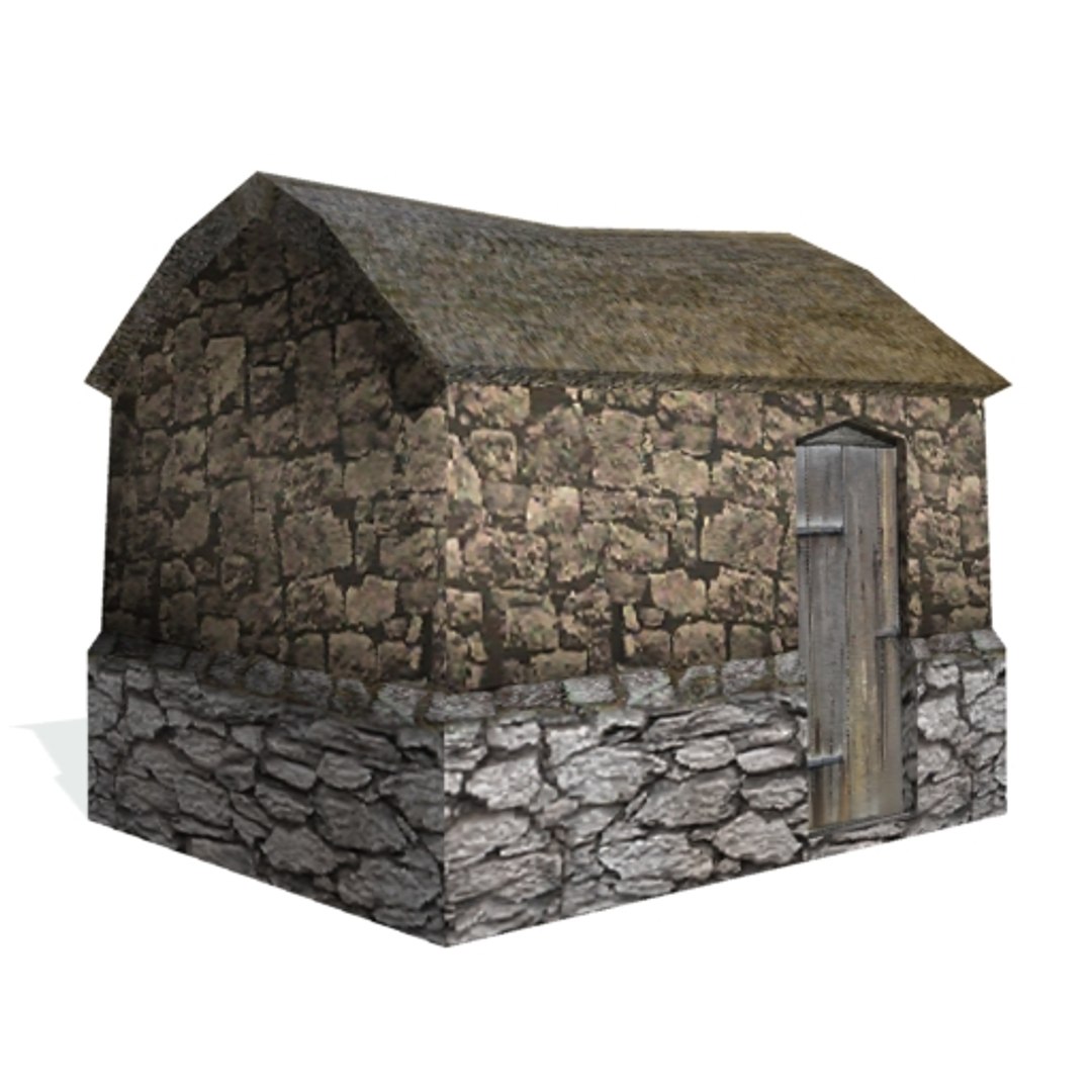 3d Historical Hut Buildings Model