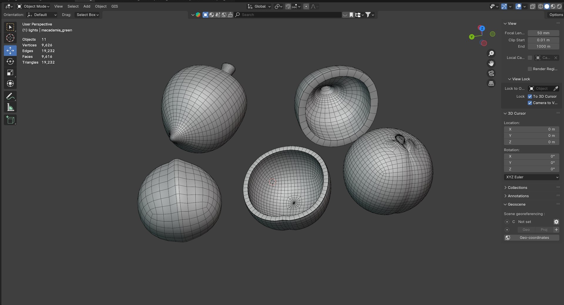 Macadamia Nut Collection 3D Model - TurboSquid 2408165