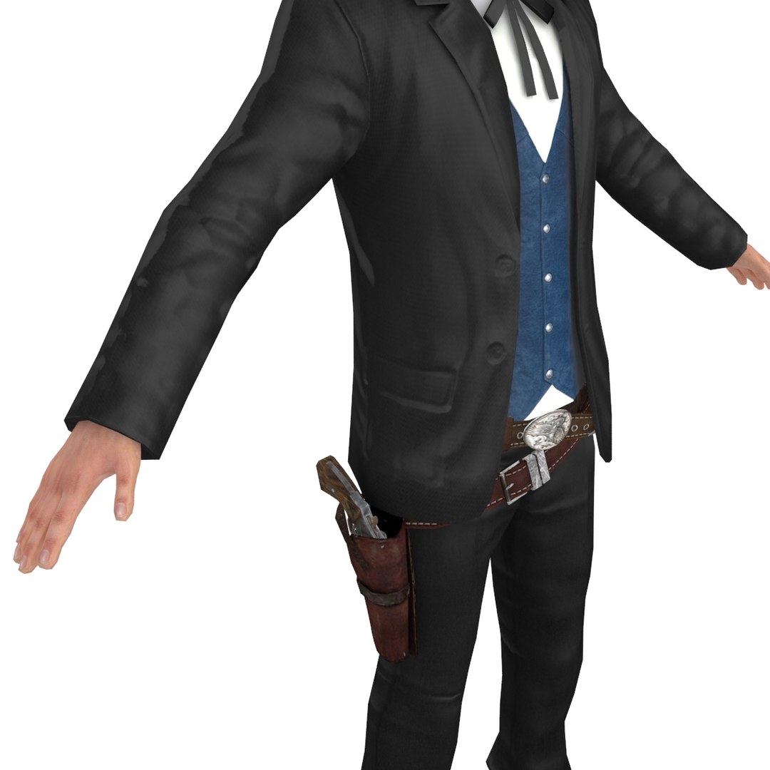 Cowboy revolver hat 3D - TurboSquid 1274603