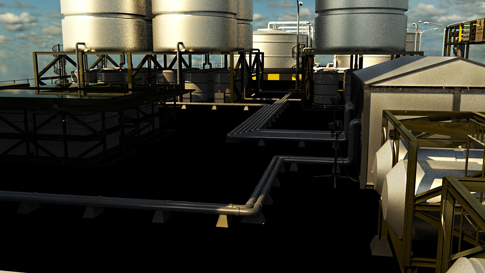 3D Oil Refinery - TurboSquid 2070210