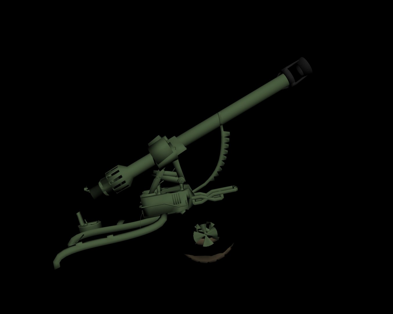 cannon m119 3d model
