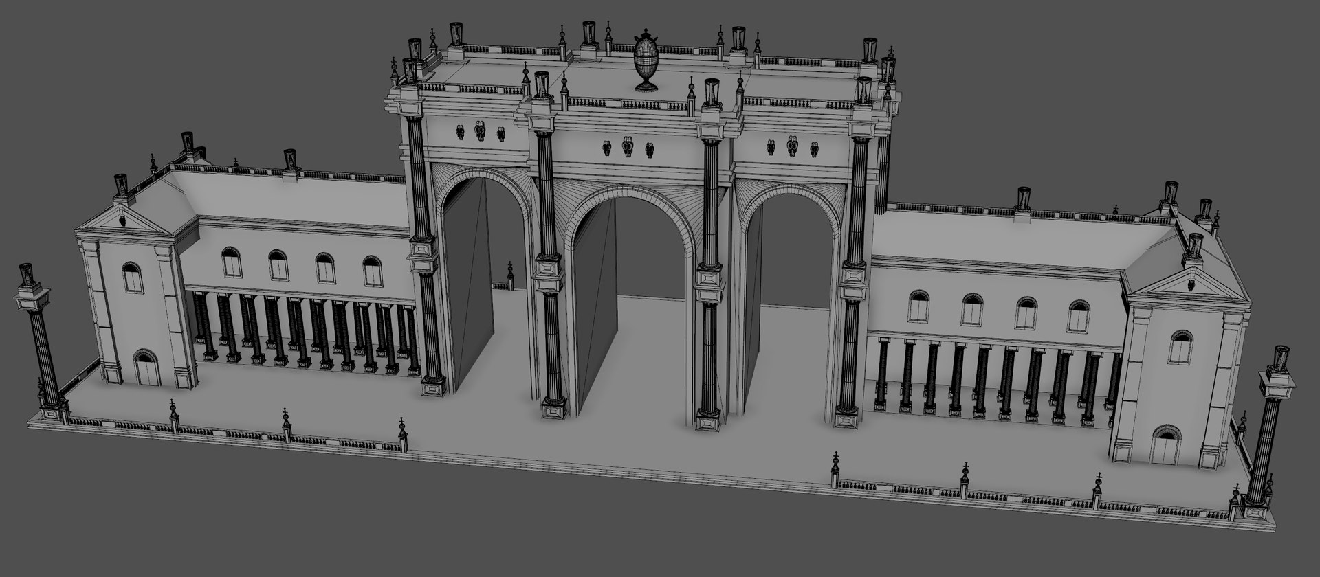 3D Ancient Wall Arch Gate Model - TurboSquid 2343527