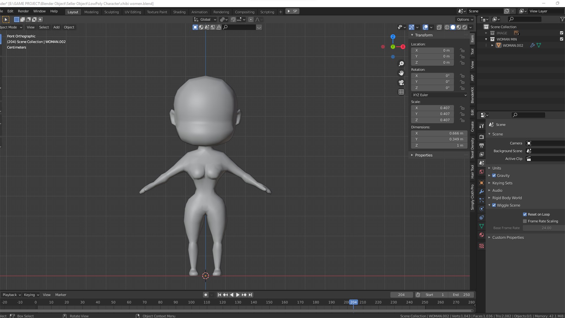 Free 3D Chibi Women Model - TurboSquid 1812173